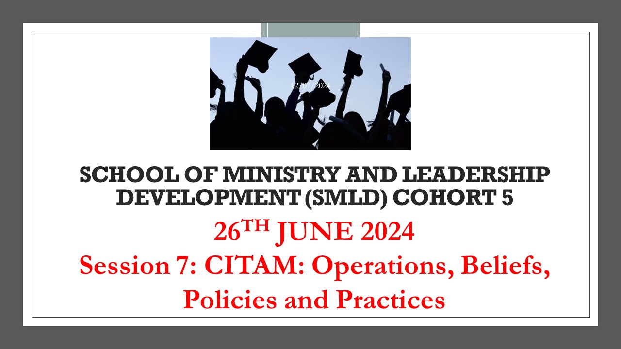 SMLD Cohort 5 Session 7: Citam Operations Beliefs Policies and ...